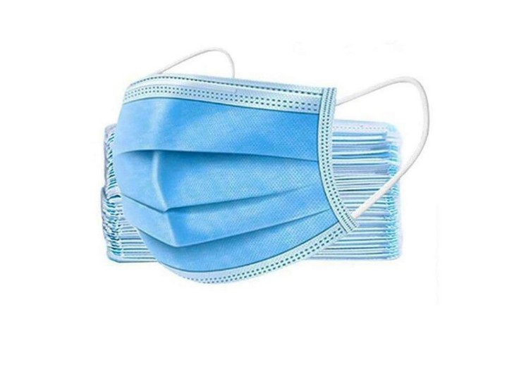 3-PLY Disposable Face Mask Ear Loop, 50 Pack